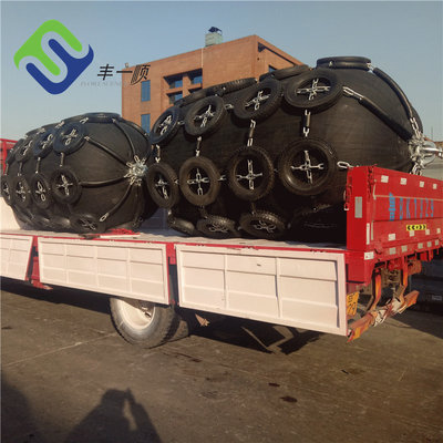 factory strong pneumatic rubber fender with tire net, yokohama fender, STS floating ship fender factory