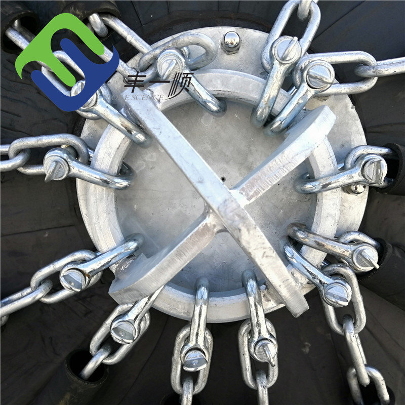 tire chain net cage ship to dock pneumatic rubber fender, Yokohama fender marine fender