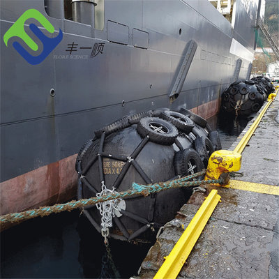 factory sell to Europe pneumatic rubber fender with tire net, yokohama fender, STS floating ship fender factory
