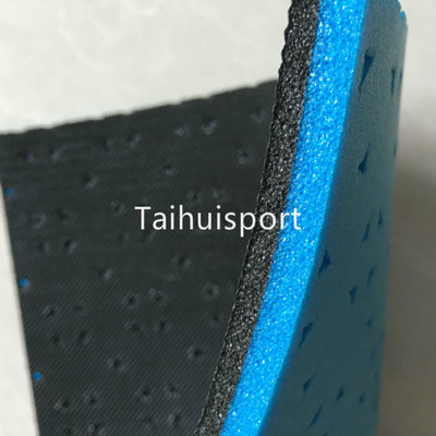 Crosslinked Double-Sided Slotted Playground Composite PU Foam Water Proof Artificial Turf Underlay Soccer Baseball Court