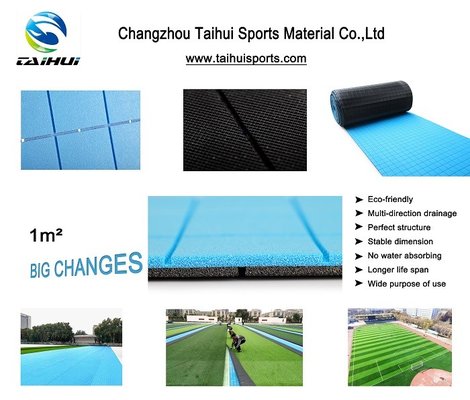 Double-Sided Grooved Eco Friendly water proof Artificial Grass Underlay Composite Recyclable With Three Layers