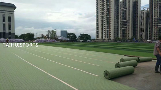 PE Foam Various Thickness Two Sides Grooved Shock Absorbing Pad For Artificial Turf Good Water Permeability No Odor