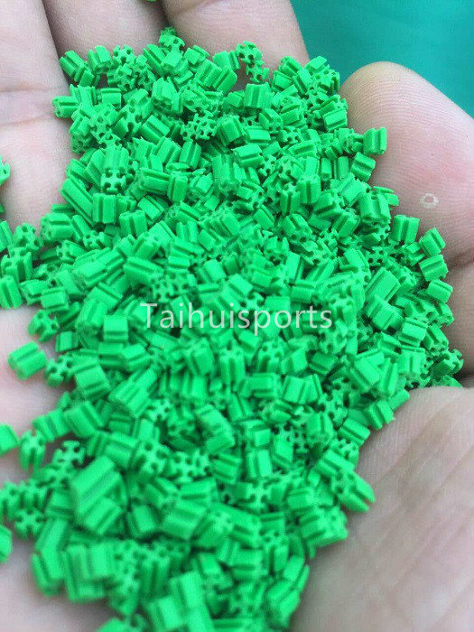 Recyclable UV&heat resistant SEBS Rubber Artificial Grass Infill odorless Food grade Hollow Shape 2MM - 4MM Diameter