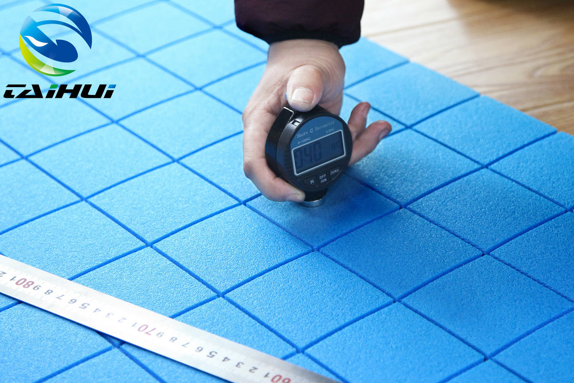 Double-Sided Grooved Customized Color Sports Artificial Grass Shock Pad PE Foam Underlay For Children Futsal