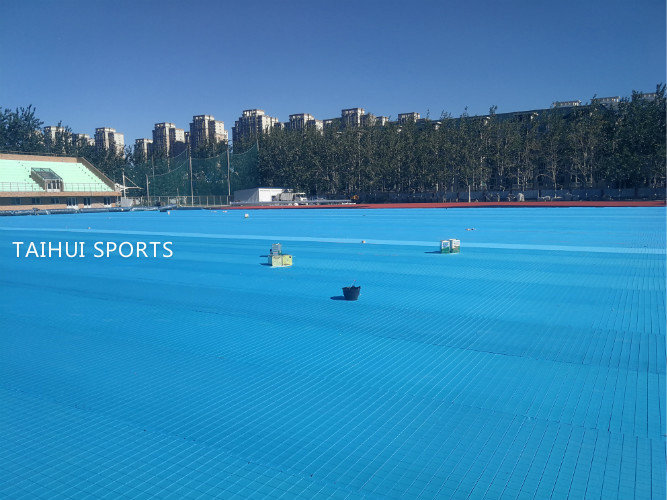 Two Sides Slotted PE Foam Shock Pad Rubber Underlay For Artificial Grass Three Layers UV And Odor Resistance