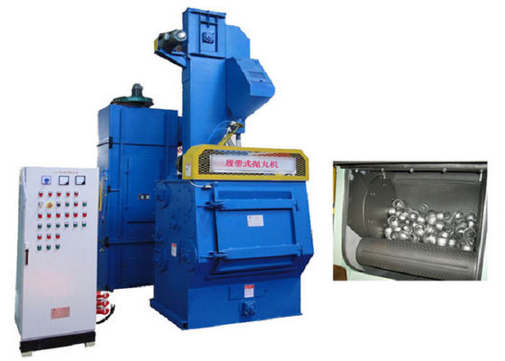 LD400 Rubber Belt Tumblast Shot Blasting Machine For Small Gears Springs