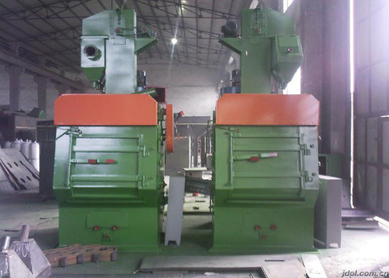 Rubber Track Shot Blasting Equipment , Shot Peening Equipment For Small Metal Cast Parts