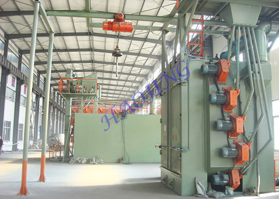 Single Hanger Industrial Shot Blasting Equipment For Casting Sand Removal / Shot Peening Machine