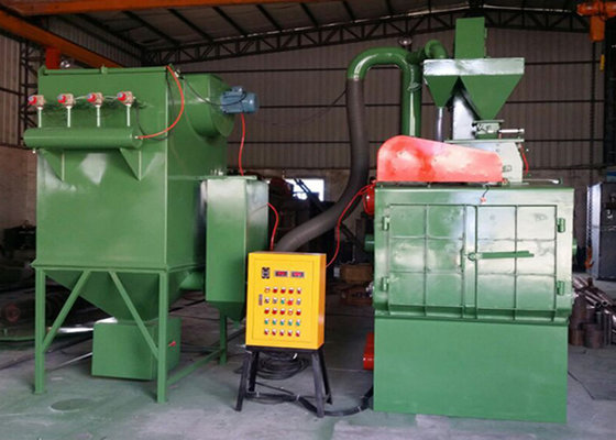 Rubber Belt Barrel Shot Peening Machine For Small Metal Casting 220V