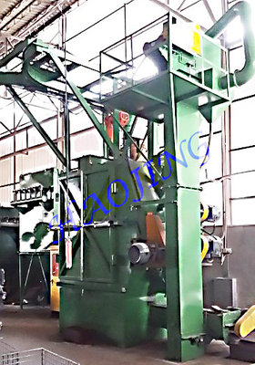Double Spinner Hook Shot Peening Equipment For Metal Parts / Surface Cleaning
