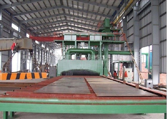 Industrial Steel Plate Shot Blasting Machine Surface Rust Moving