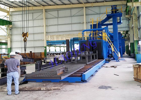 Industrial Electricity Auto Wheel Blast Machine For Profile Steel Strengthen