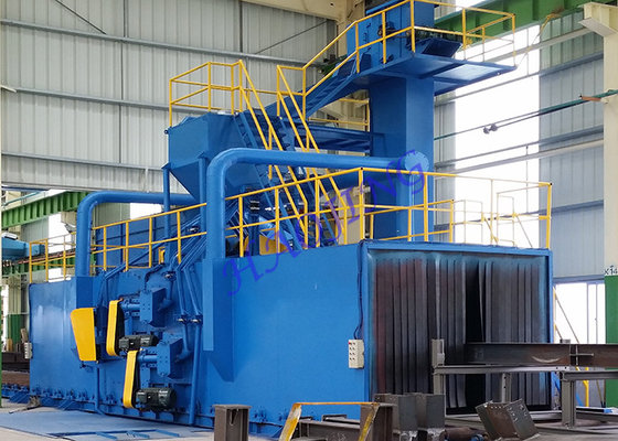 Auto Wheel Blast Machine For Round Bar PLC Electrical Control System
