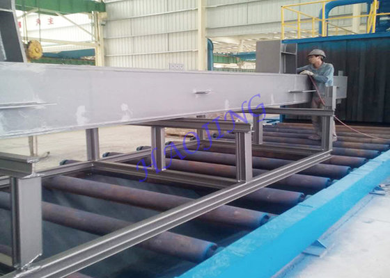 Surface Burnishing Alloy Wheel Cleaning Machine , Auto Blasting Machine  With Continuous Belt