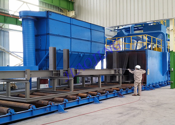 Customized Shot Wheel Blast Machine For Steel Frame Treatment  PLC Control