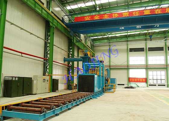 Automatic Shot Blasting Machine For Steel Constructions Surface Improving
