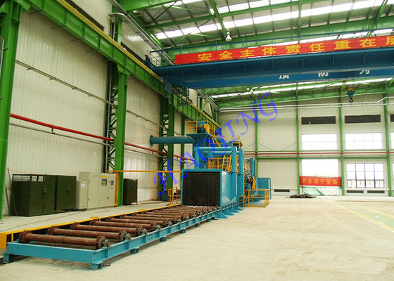 Industrial Electricity Auto Shot Blasting Machine For Steel Bars Surface Treatment