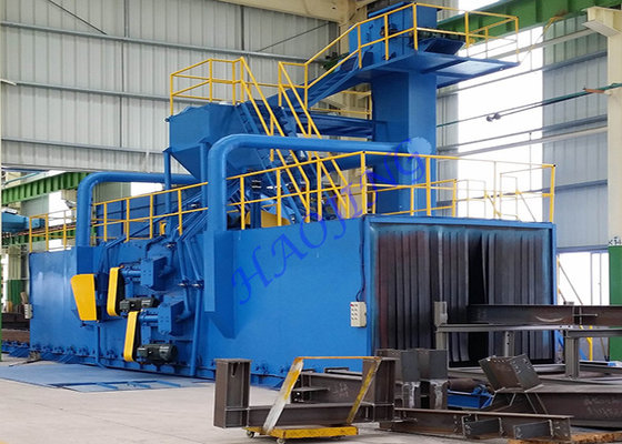 Coil / Steel Automatic Shot Blasting Machines With Roller Conveyor System