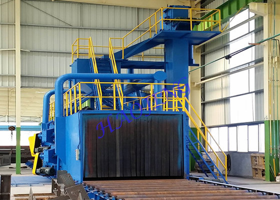 Continuous Roller H Beam Shot Blasting Machine For Steel Beam