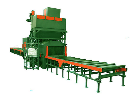 Steel Portable Shot Blasting Equipment With Roller Conveyor Systems