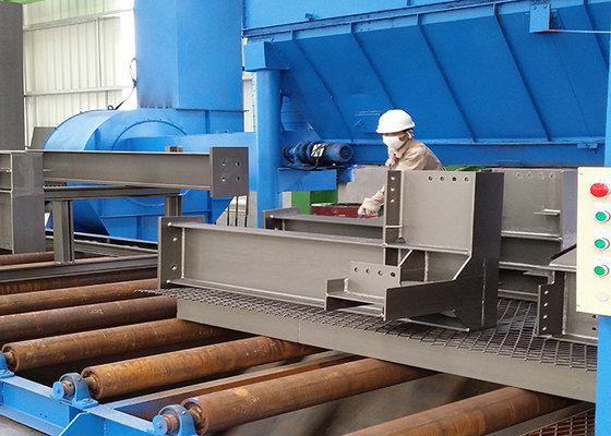 Automatic Steel Shot Blasting Machine , Shot Blaster Machine For Steel Beam