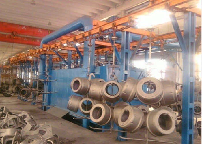 Hanger Chain Hook Type Shot Blasting Machine For Heat Treated Workpieces
