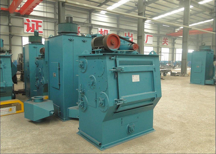 PLC Controlled Portable Shot Blasting Machine ,  Wheel Blast Equipment With Rubber Belt