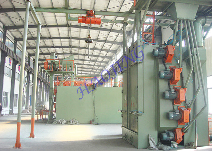 Single Hanger Industrial Shot Blasting Equipment For Casting Sand Removal / Shot Peening Machine