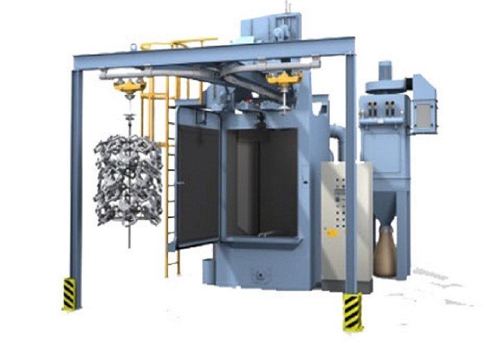 Hook Type Shot Blasting Machine , Surface Sand Rust Removing High Precision Grinding Machine