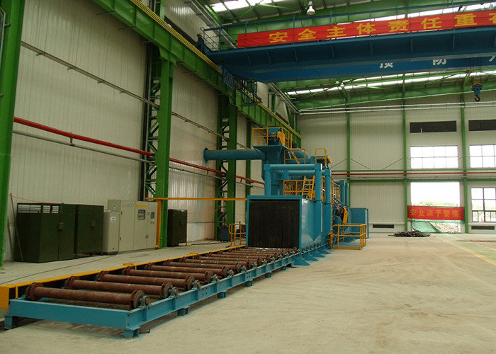 Steel Roller Conveyor Shot Blasting Machine for Steel H - Beam Structure