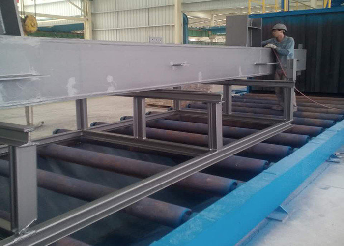 Conveyor Belt Shot Blaster Machine , Industrial Shot Blasting Equipment For I - Beam Structure