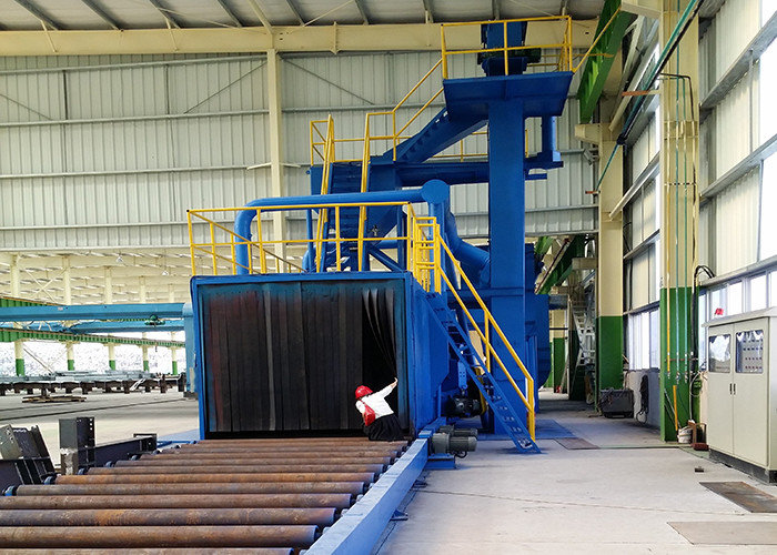 Roller Conveyor Blast Cleaning Machine For Metal Castings Surface Sand Removing