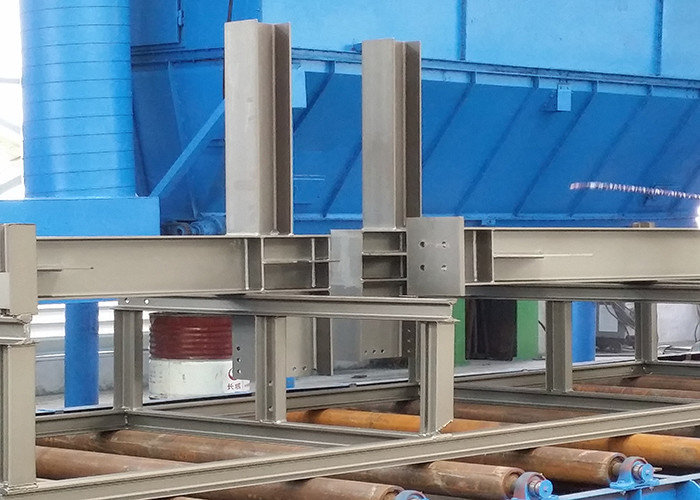 Conveyor Type Shot Blast Wheel Cleaning Machine for I - Beam Steel