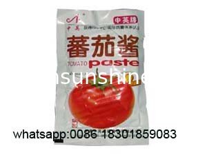 vertical type three or four side sealing packaging machine for tomato paste plant