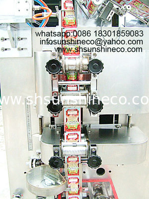 horizontal type three or four side sealing packaging machine for tomato paste plant