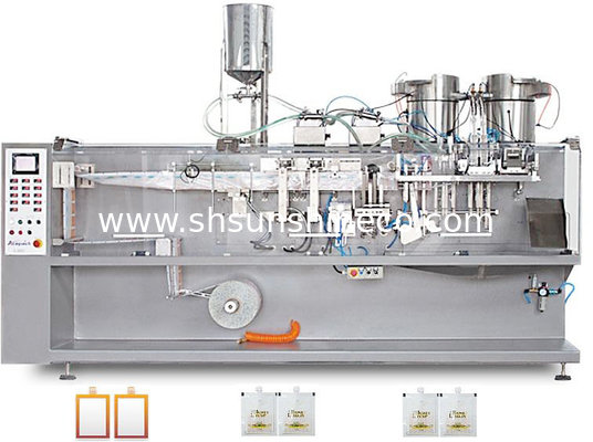 horizontal type three or four side sealing packaging machine for tomato paste plant
