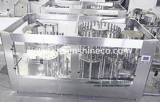 PET bottle washing, filling and sealing machinery for water, tea, juice drinks, carbonated beverage processing plant
