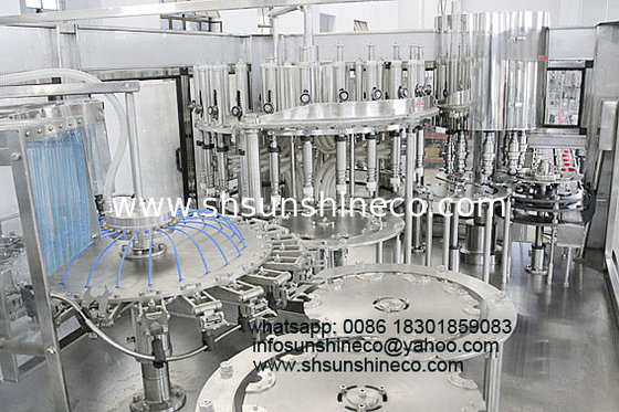 PET bottle washing, filling and sealing equipment for water, tea, juice drinks, carbonated beverage factory