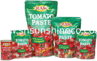 China professional supplier of sachet tomato paste, pouch tomato paste, tomato ketchup, tomato sauce
