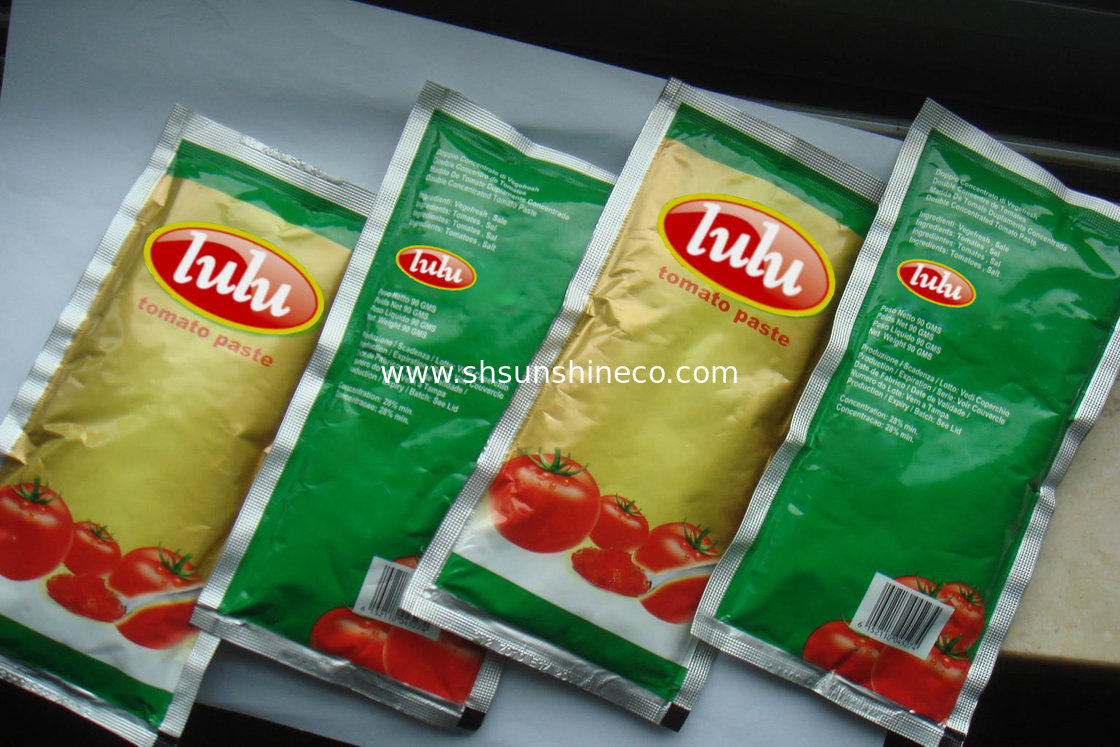 China professional supplier of small package tomato paste, pouch tomato paste, tomato ketchup, tomato sauce