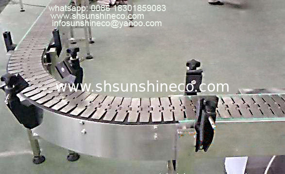 Chain plate lifter and conveyor for fruit and vegetable,PET bottle, plastic bag and tinplate products