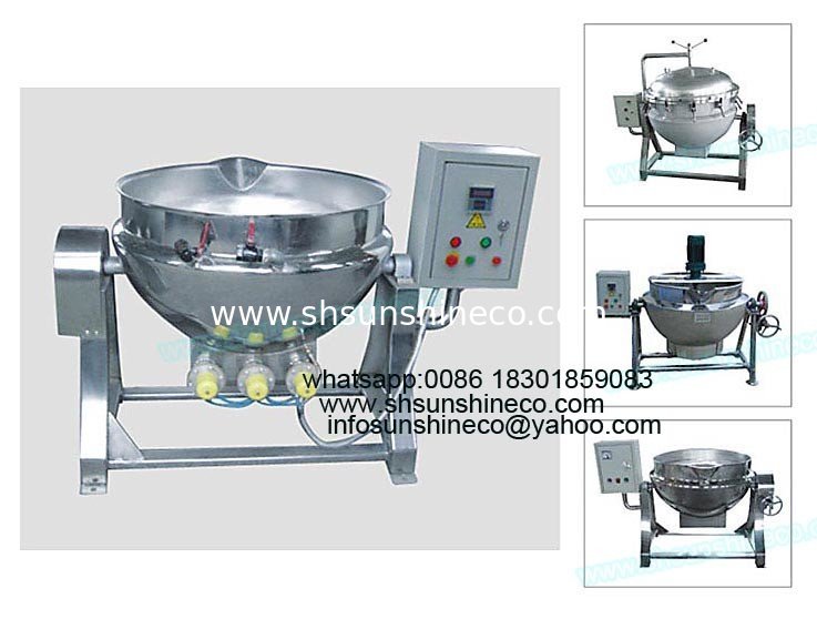 Jacketed kettle mixing, decocting concentrating the liquid in pharmaceutical, food, chemical industry, light industry