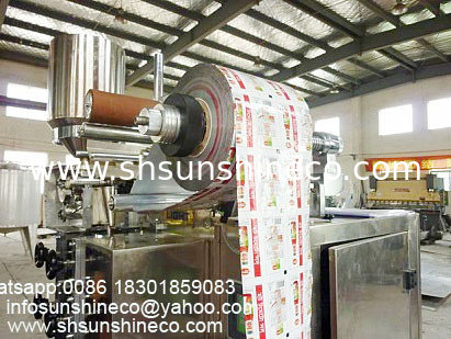 vertical type three or four side sealing packaging machine for tomato paste plant
