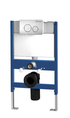 Hotel Washroom P-Trap Wall Hung Toilet Hidden Cistern Dual Flush KDR-010E