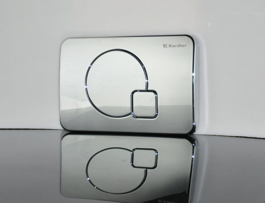 White ABS Standing Floor Toilet Push Panel / Plate Bathroom Toilet Products