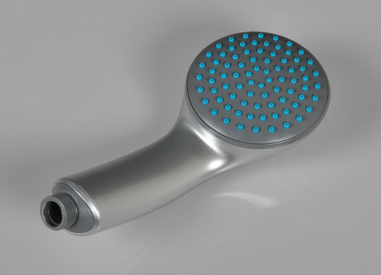 Bathroom Round Shape Satin Color Plastic Shower Head , Hand Held Shower Heads