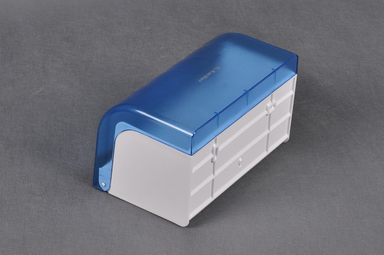 218* 136 * 128mm Plastic Blue Toilet Paper Tissue Box For Family / Hotel Washroom