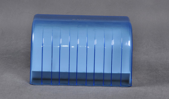 218* 136 * 128mm Plastic Blue Toilet Paper Tissue Box For Family / Hotel Washroom