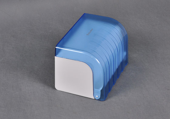 218* 136 * 128mm Plastic Blue Toilet Paper Tissue Box For Family / Hotel Washroom