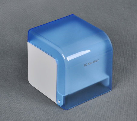 Transparent  Blue Plastic ABS Toilet Tissue Box for Home Bathroom